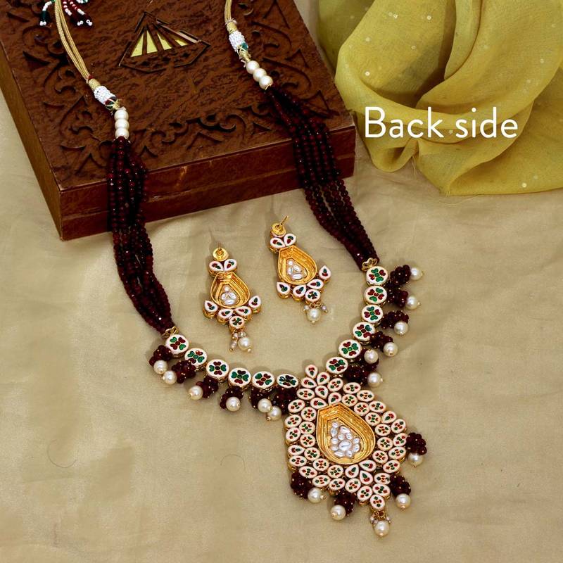 Maroon necklace-sets - Jaipur Mart - 3370089