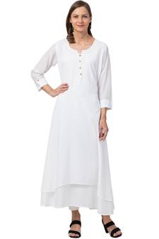 White Kurtis Online - Buy Plain White Kurti Designs for Women