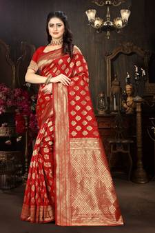 Red Sarees - Buy Designer Red Color Saree online @ Best Prices