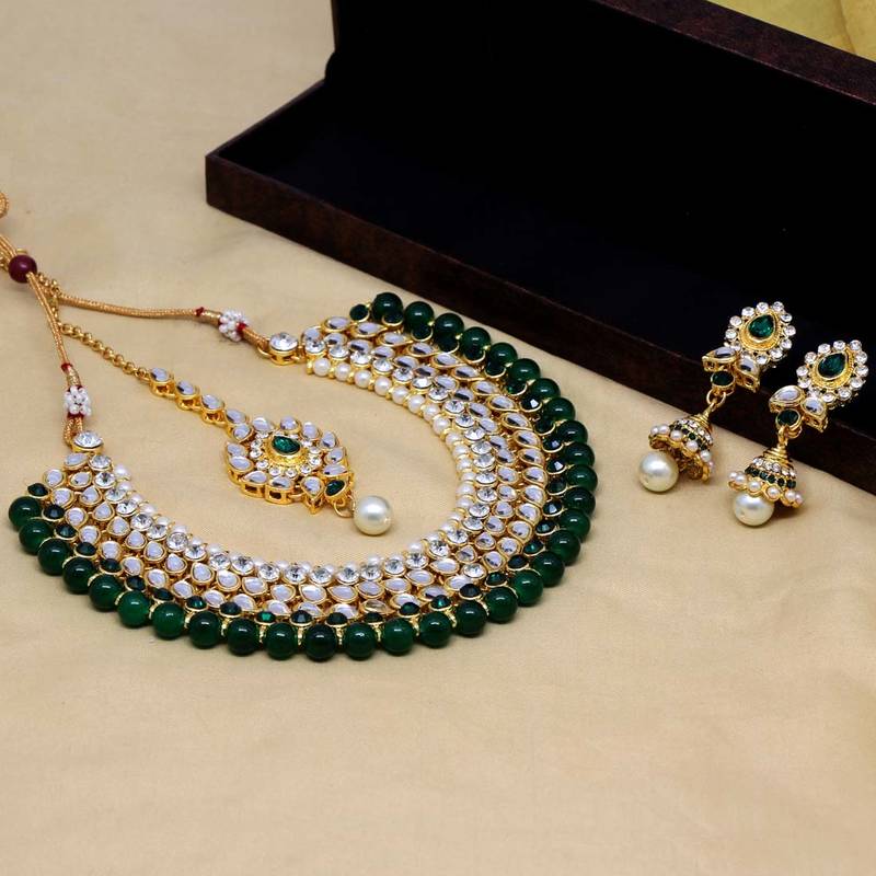 Green necklace-sets - Jaipur Mart - 3400055