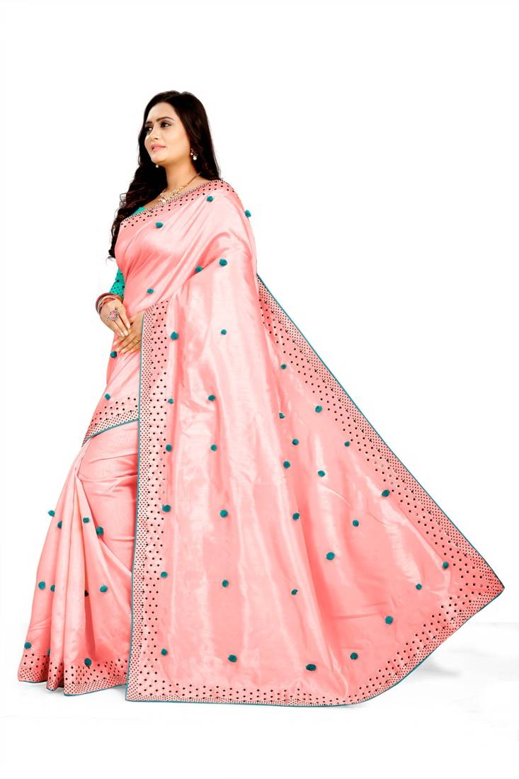 New Designer Paper Silk Fabric saree - Fonix Corporation - 3411885