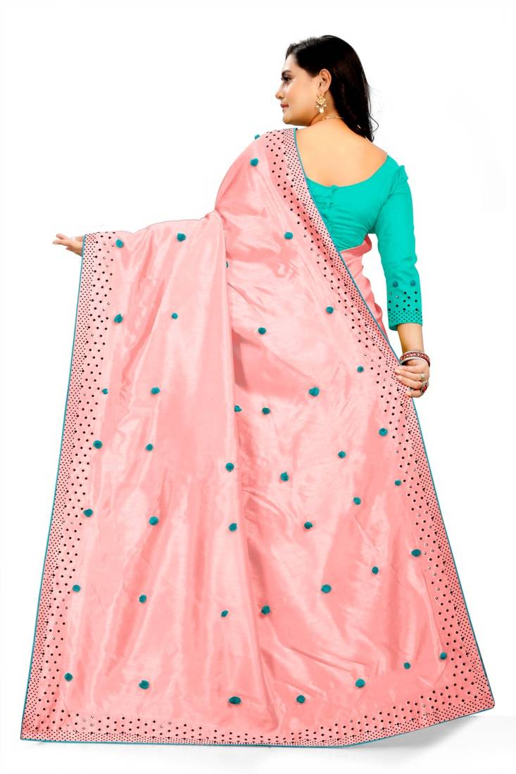 New Designer Paper Silk Fabric saree - Fonix Corporation - 3411885