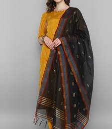 Janasya Mustard printed polyester salwar - Janasya - 3412646