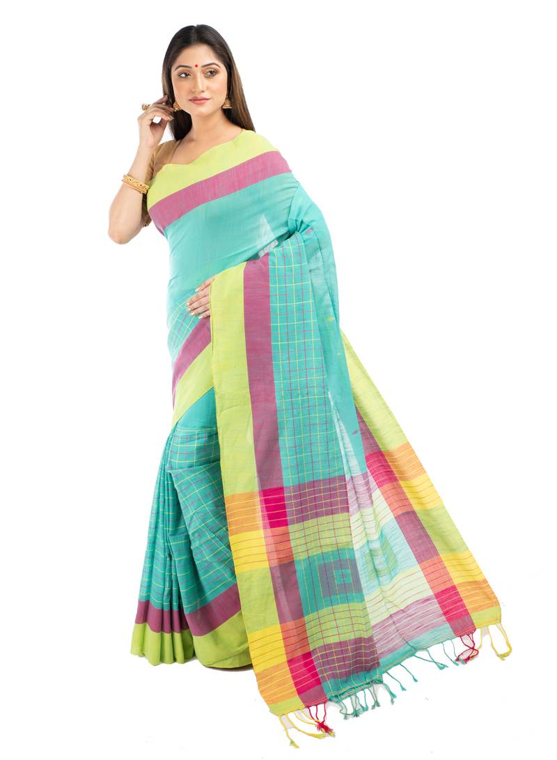 Bunkaari India Women Pure Cotton Tangail Thread Work saree - BUNKAARI ...