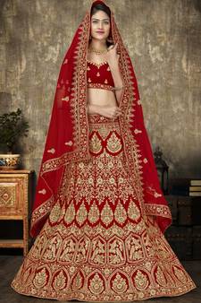 Red Lehenga - Red Lehengas Designs For Women @ Best Prices