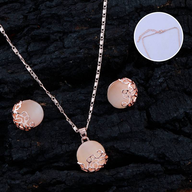 SILVER SHINE Exclusive Delicate Party Wear Pendant Set For Women Girl ...