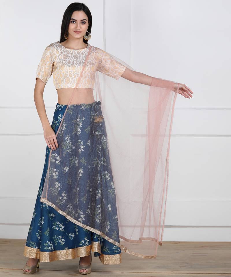 SWAGG INDIA Womens wear Blue Color Lehanga choli - Swagg India - 3427004