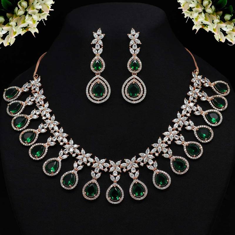 Green necklace-sets - Jaipur Mart - 3456803