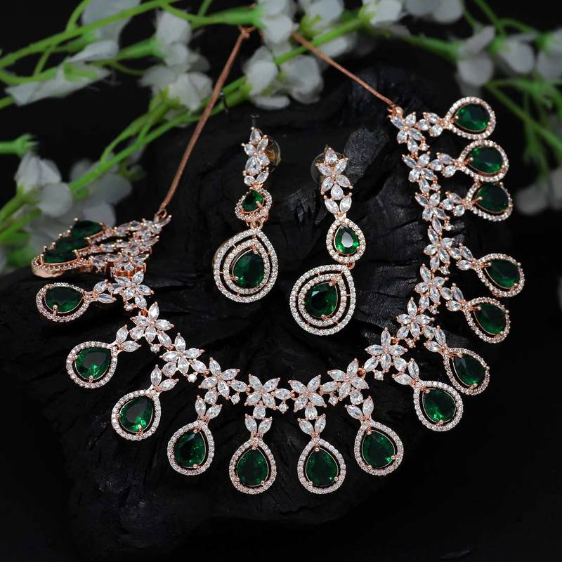 Green necklace-sets - Jaipur Mart - 3456803