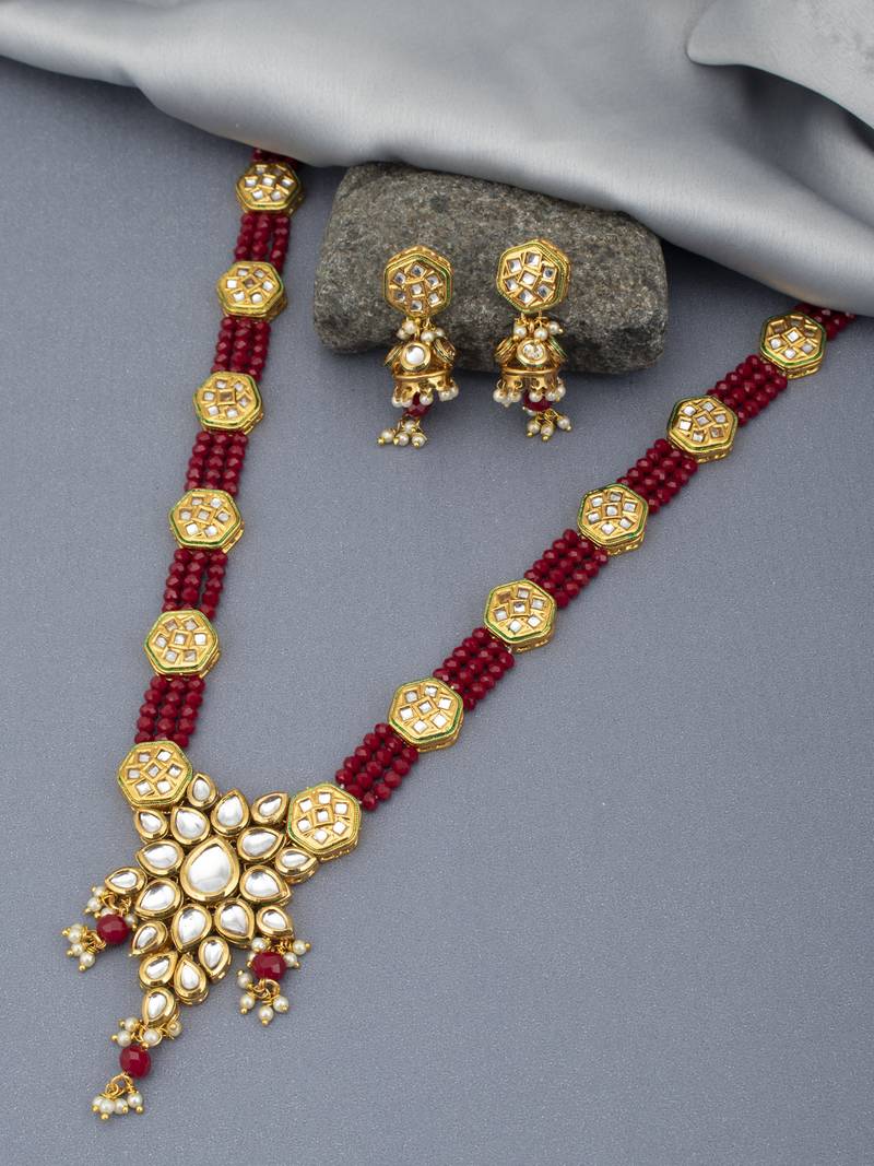 Red necklace-sets - Sukkhi Online Private Limited - 3467679