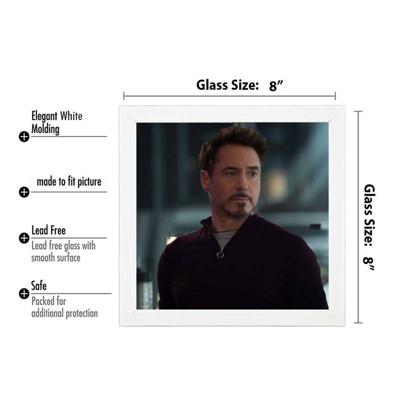 Tony Stark Super Hero's White Framed Wall Hanging Art Print for Office ...