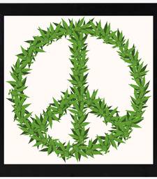 Peace Grass Sign Black Framed Wall Hanging Art Print for Office Home ...