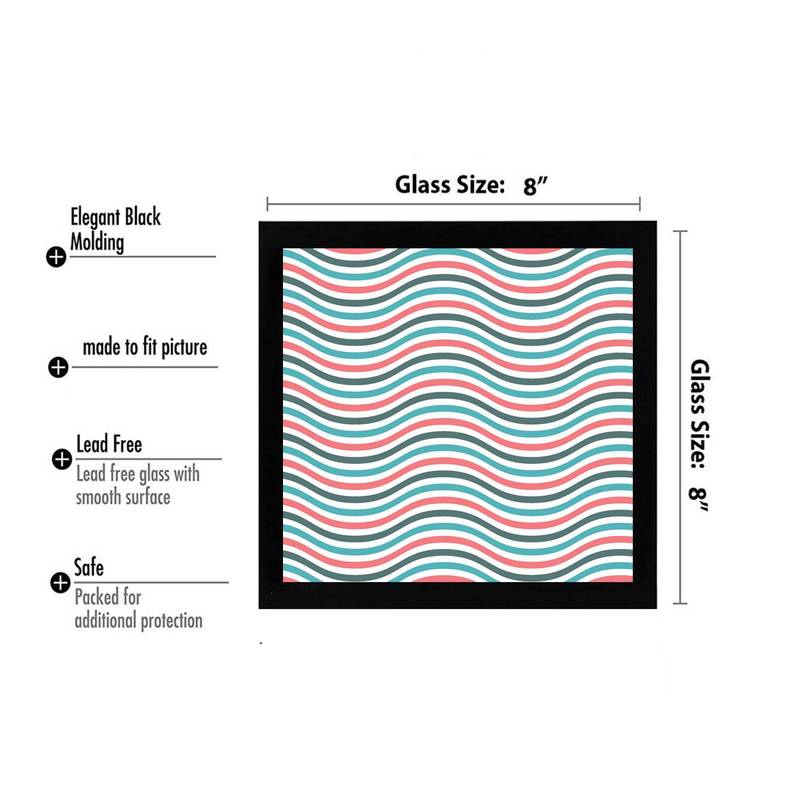 Line Pattern Pattern Black Framed Wall Hanging Art Print for Office ...