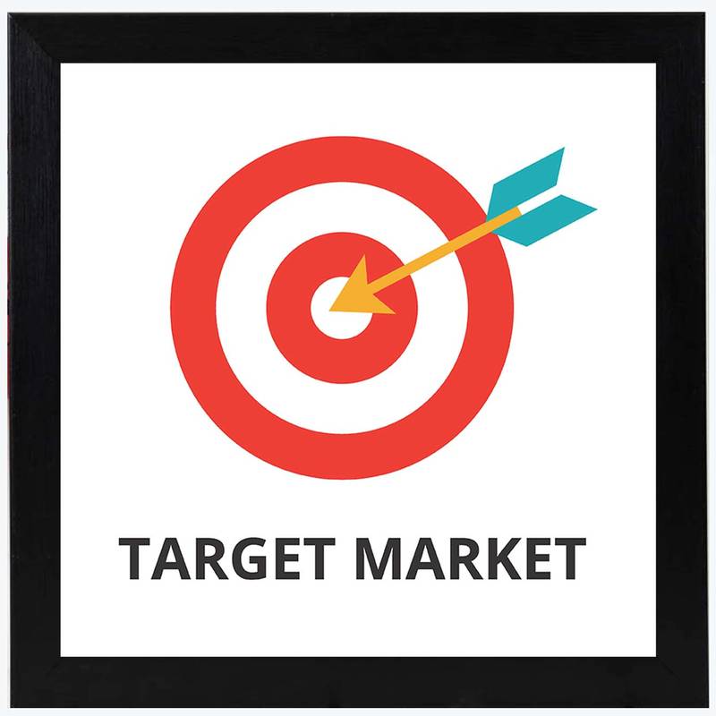 Target Market Motivational Black Framed Wall Hanging Art Print for ...