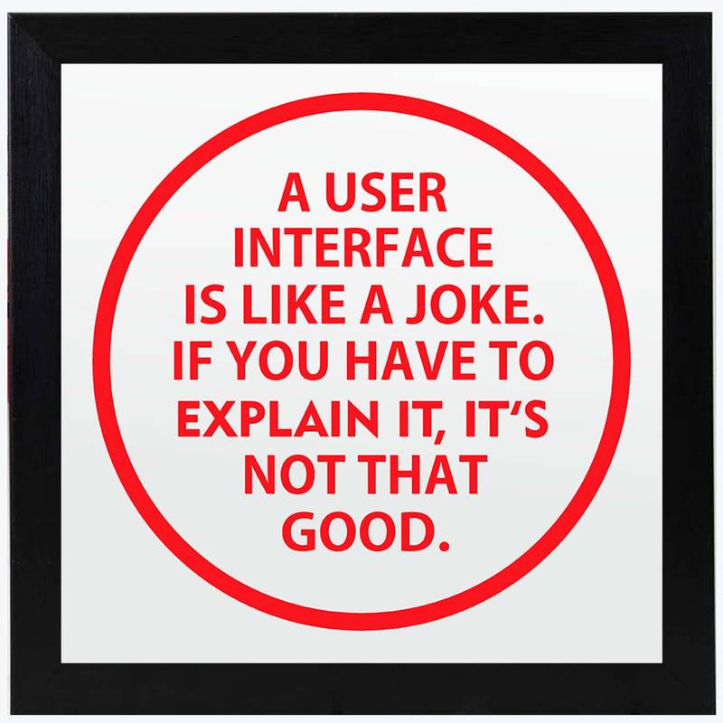 A User Interface is Like a Joke Motivational Black Framed Wall Hanging ...