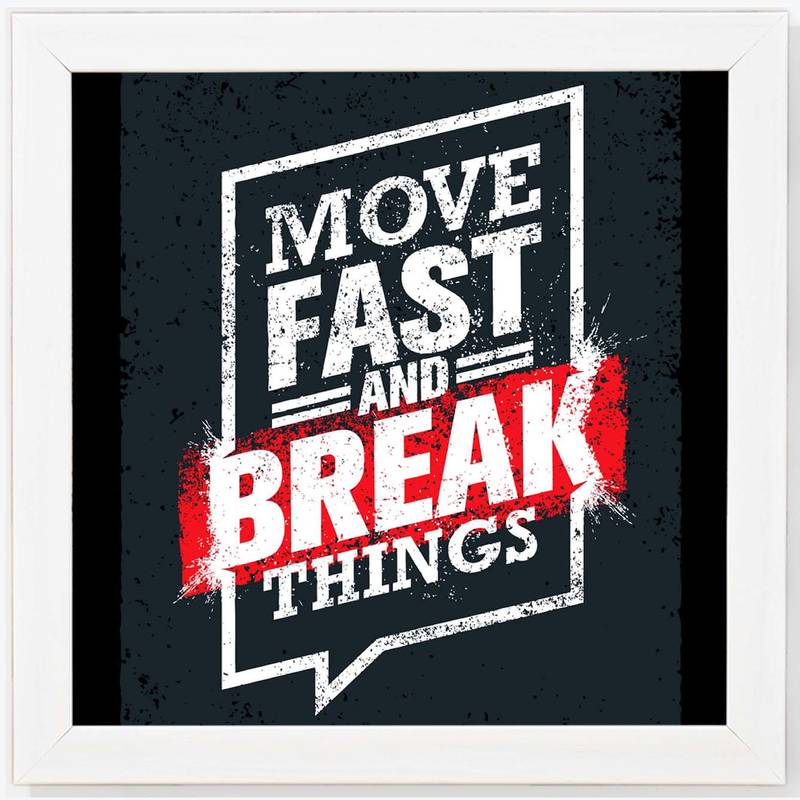 Vibe Changing Quote Break Humour White Framed Wall Hanging Art Print ...