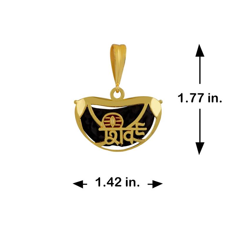 SILVER SHINE Gold Plated Classic designer Pendant Locket Shiv Trishul ...