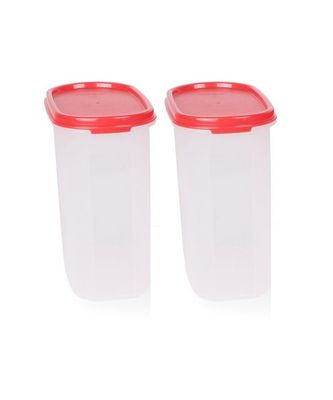 Tupperware Air Tight Oval Dry Storage Containers 1.7L (Pack of 2) Red ...