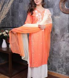 Attractive Rayon Embroidery Kurti With Sharara & Dupatta - Deepti Mathur - 3483239