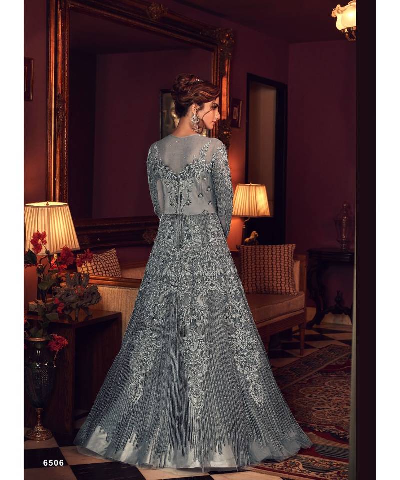 Embroidered With Stone Work Net Gown for Women Semi-Stitched - Shree ...