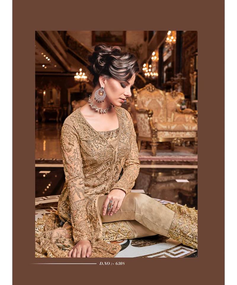 Embroidered With Stone Work Net Gown for Women Semi-Stitched - Shree ...
