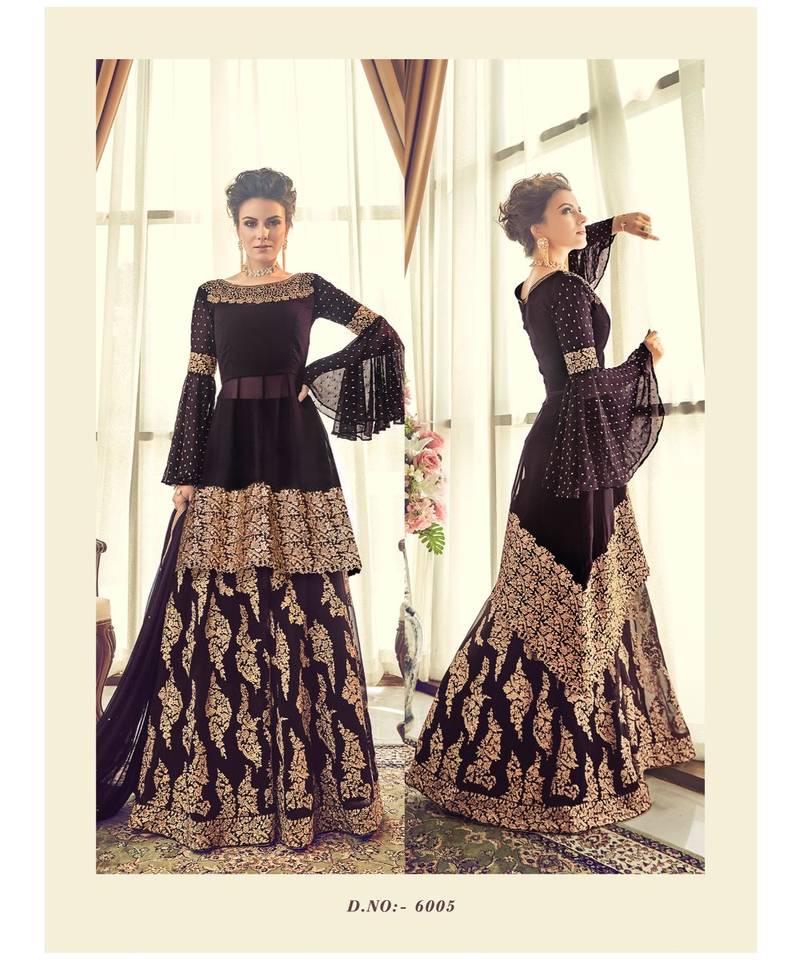 Embroidered With Stone Work Georgette Dress Material for Women Semi ...