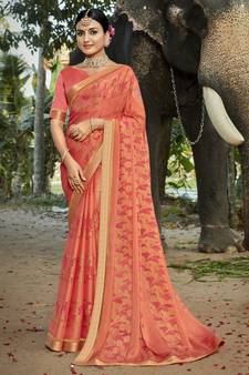 Chiffon Sarees Online | Plain Chiffon Sarees | Buy Pure शिफॉन साड़ी ...