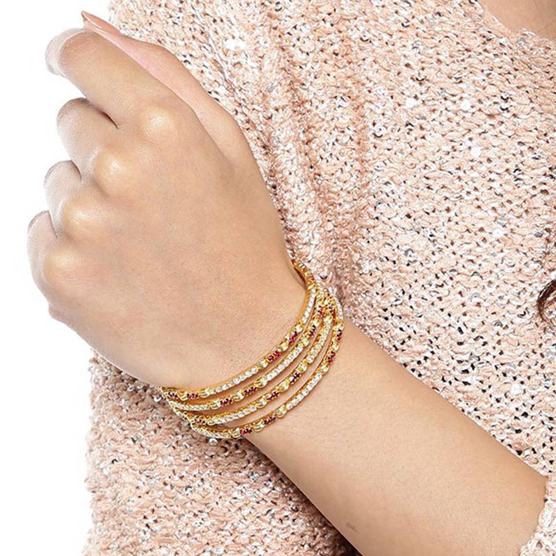 Sukkhi Exotic Gold Plated AD Stone Bangle Set of 4 for Women - Sukkhi ...
