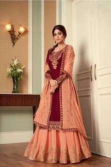 Semi-Stitched Suits Designs - Buy Semi Stitched Salwar Suits Online India