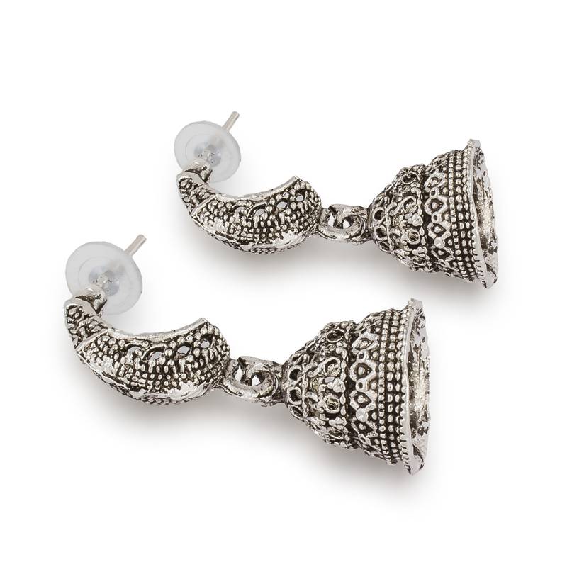 Silver Plated Designer Jumkhi - Hetal Gajjar - 495784