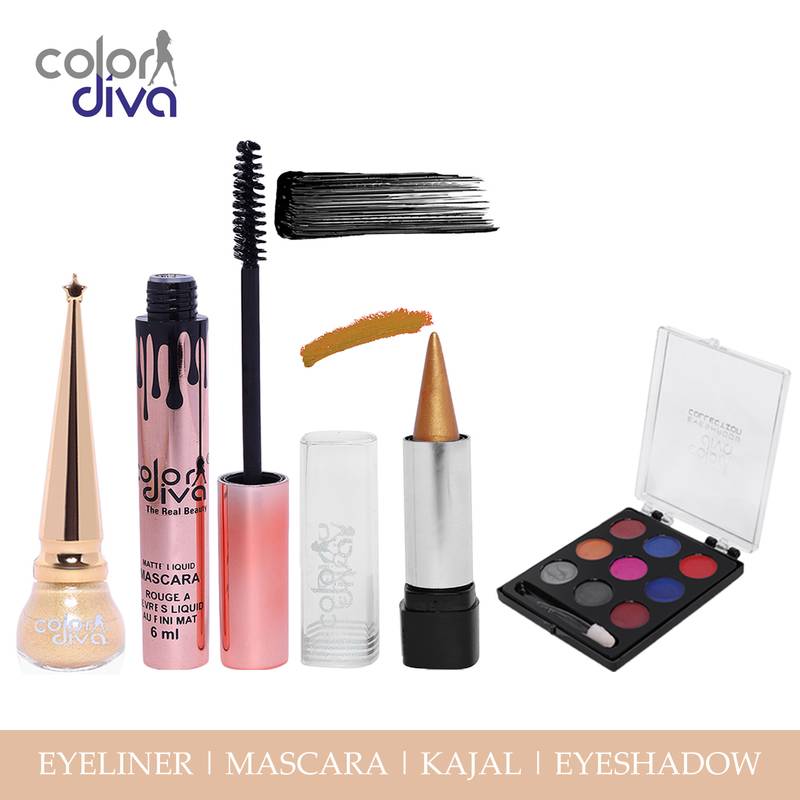Bonsai Golden Eyeliner TR Golden Kajal RG Black Mascara & 9 Shades ...