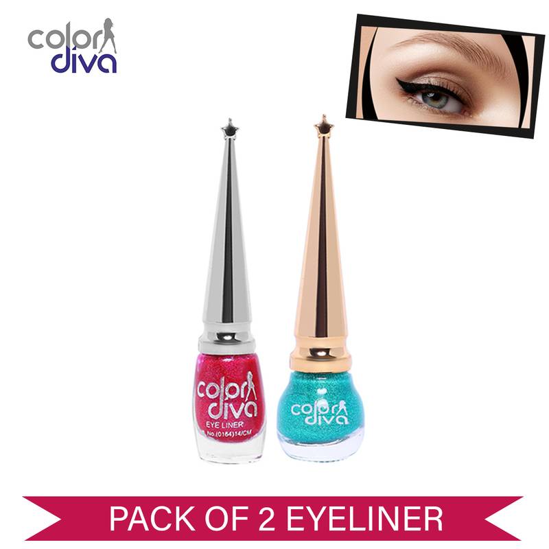 Color Diva Baris Dark Pink6 ml & Bonsai Silver5.5 ml Eyeliner ( 2) - S ...