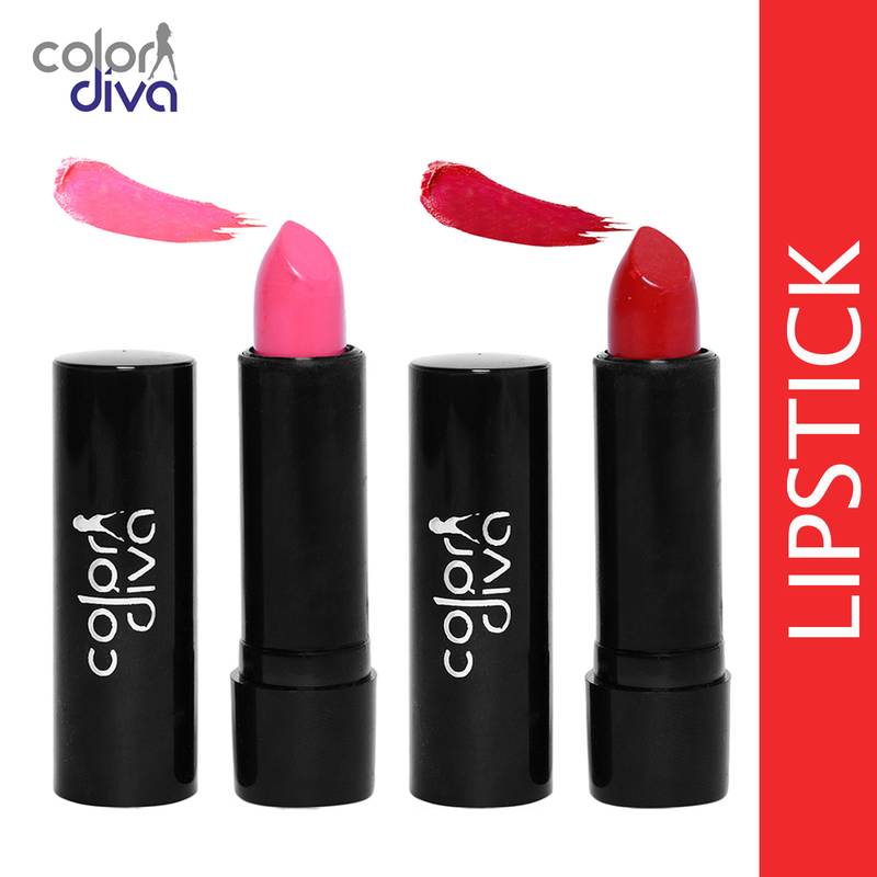 Creamy Matte BABY PINK & DARK SECRET RED Lipstick4.5 gm (Set of 2) - S ...