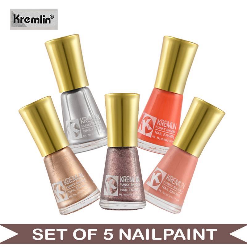 Kremlin (KRM NPCMB5 5324) KN11 Multicolor Nail Paint (Set of 5) - S.S ...