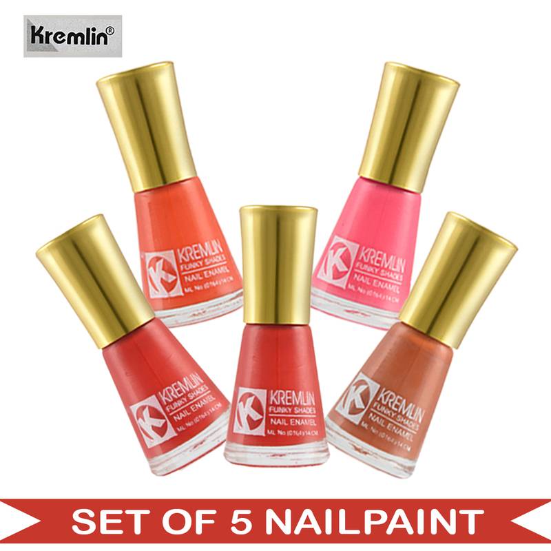 Kremlin (KRM NPCMB5 5546) KN11 Multicolor Nail Paint (Set of 5) - S.S ...