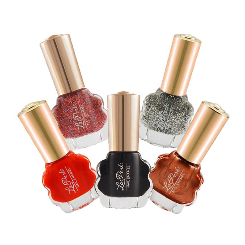 La Perla (LP NPCMB5 5661) CH Flower Multicolor Nail Paint (Set of 5 ...