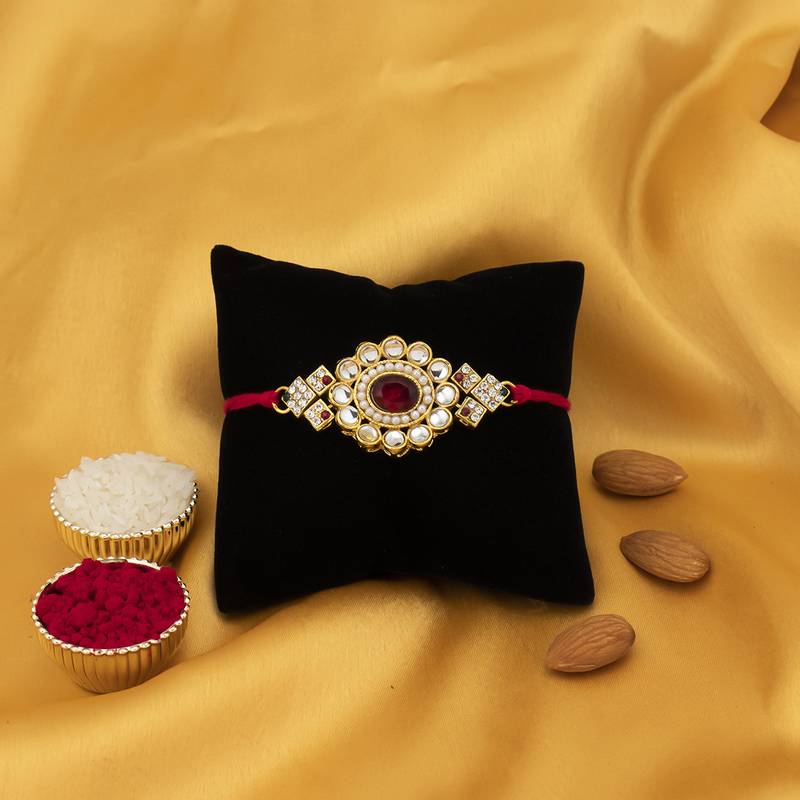 Sukkhi Exotic Gold Plated Rakhi with greeting card - Sukkhi Fashion ...