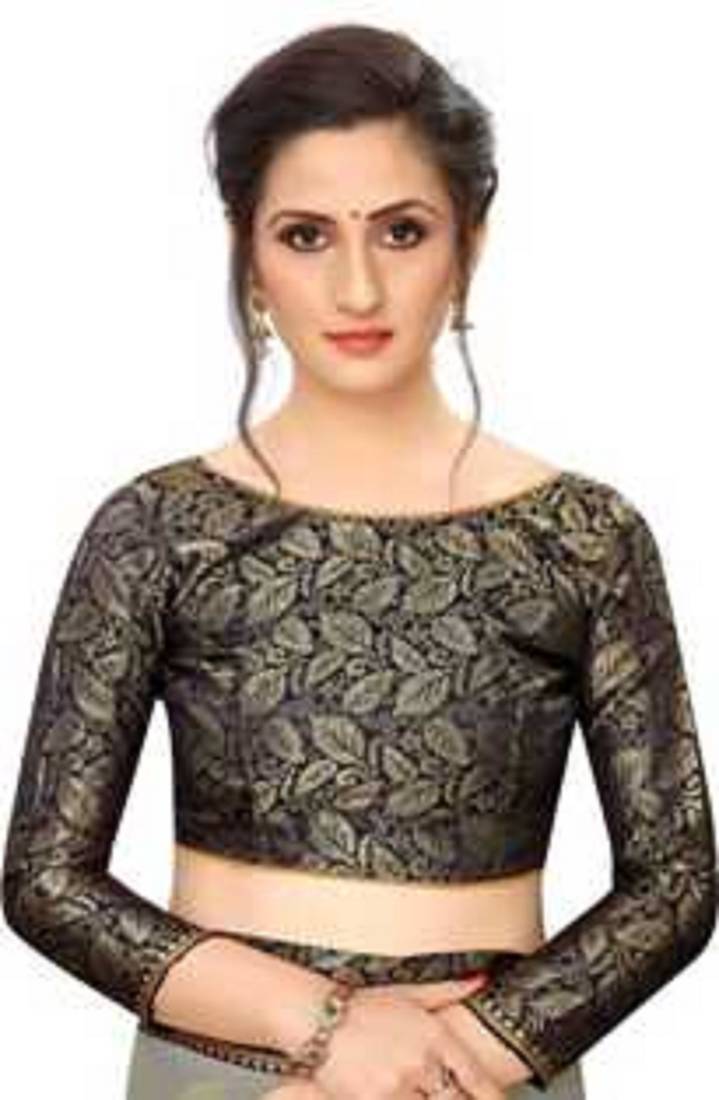 Grey plain georgette saree with blouse - Wilori - 3562112