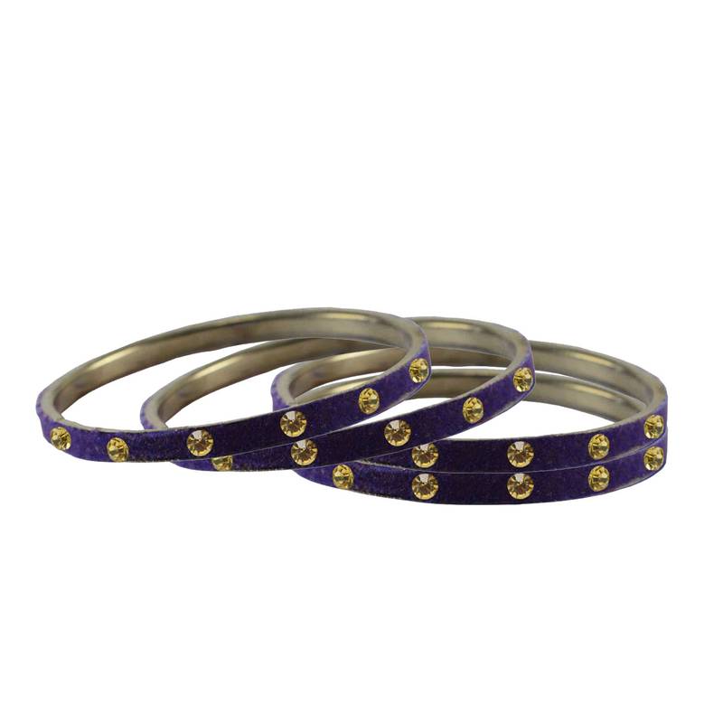 purple PLAIN Brass Bangle With Extra Large Size - vidhya_kangan - 3571066