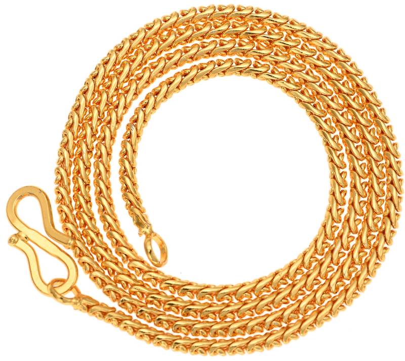 Combo of 2nos 22inches Long Gold Plated Brass Chains - AanyaCentric ...