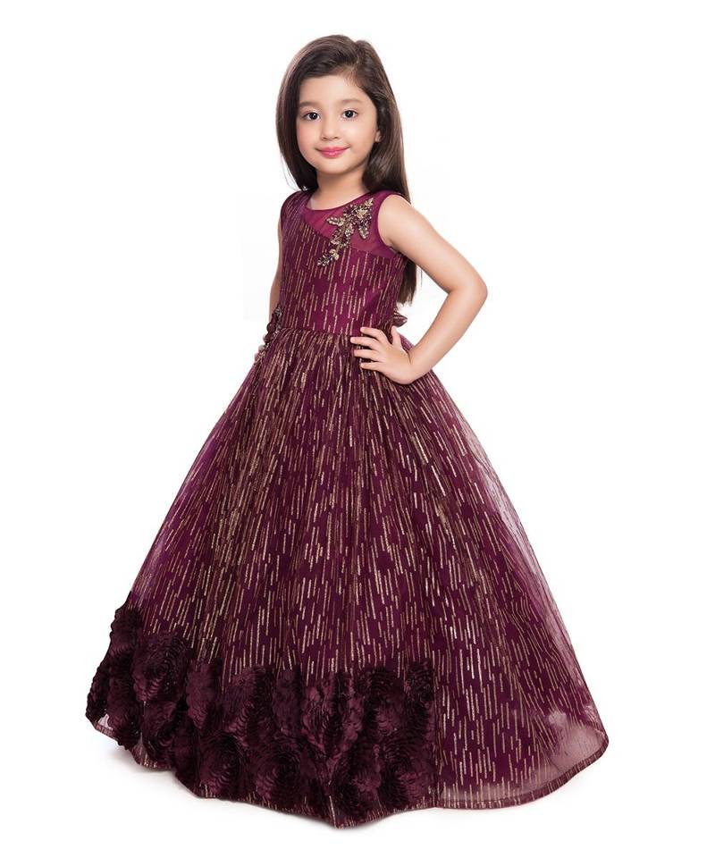 purple net Gown - BETTY - 3587089