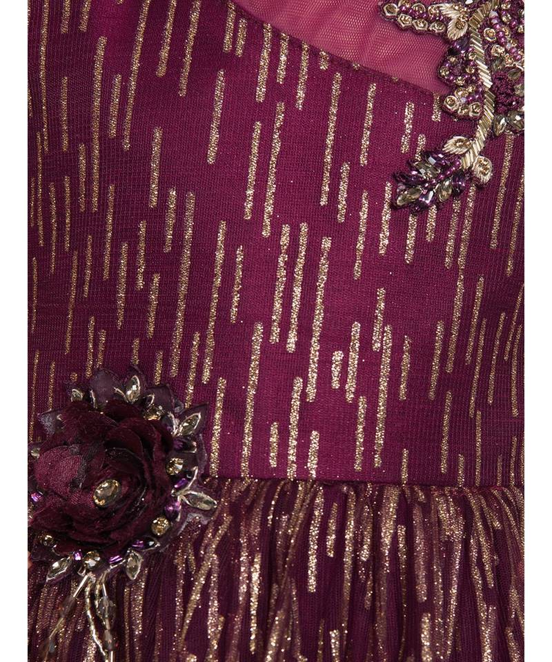 purple net Gown - BETTY - 3587089