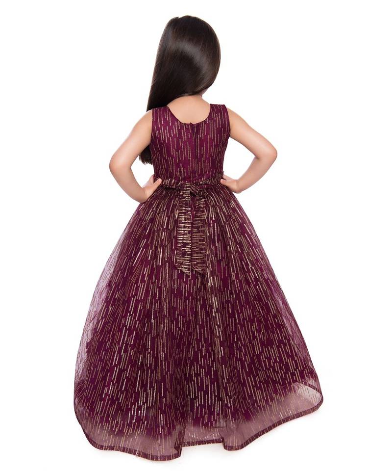 purple net Gown - BETTY - 3587089