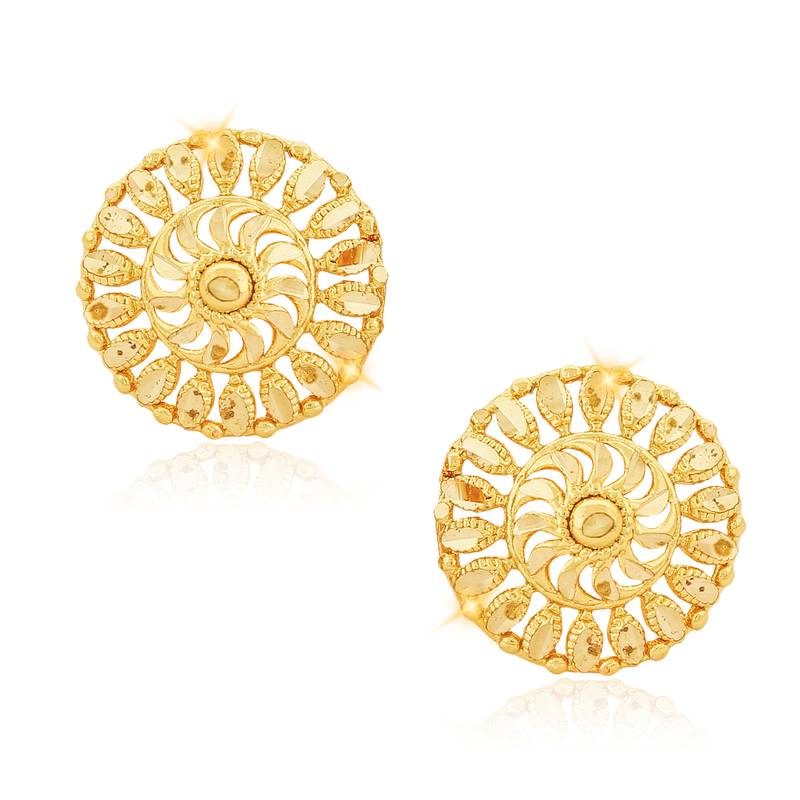 Traditional 1gm Gold South Screw Back Alloy Gold and Micron Plated Stud ...