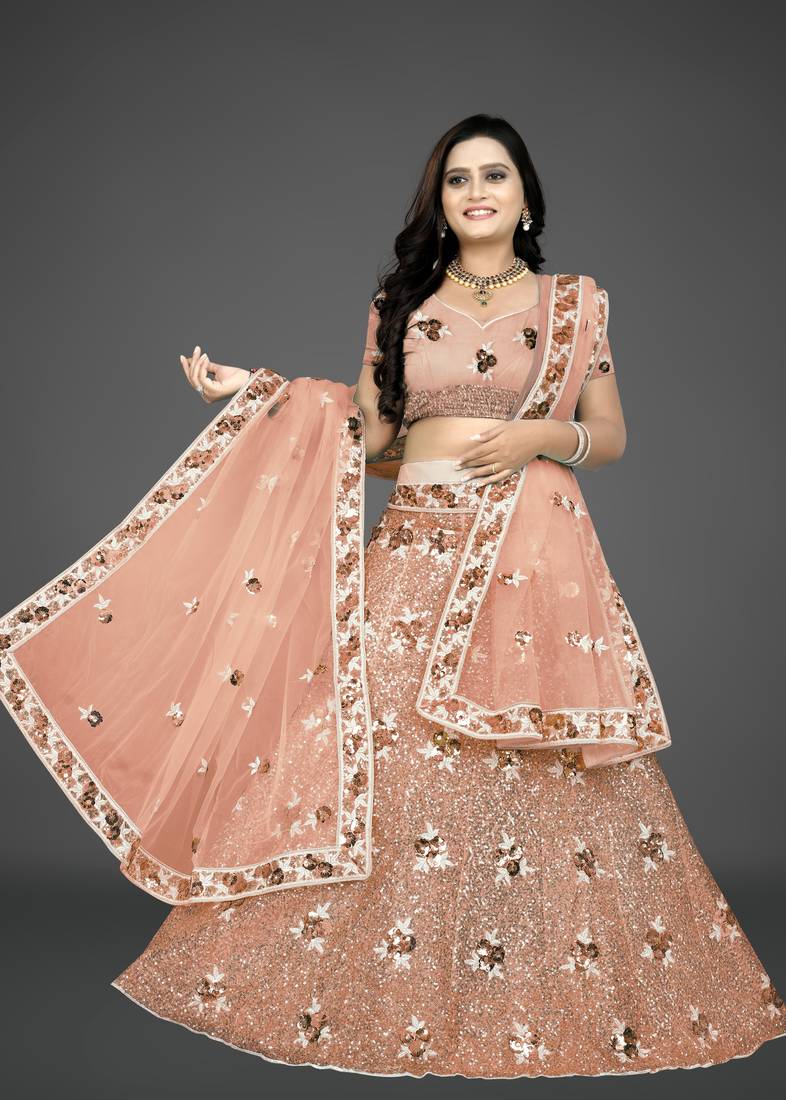 Chiku Color Net Bridal Lehenga Choli - SIROKI - 3609538
