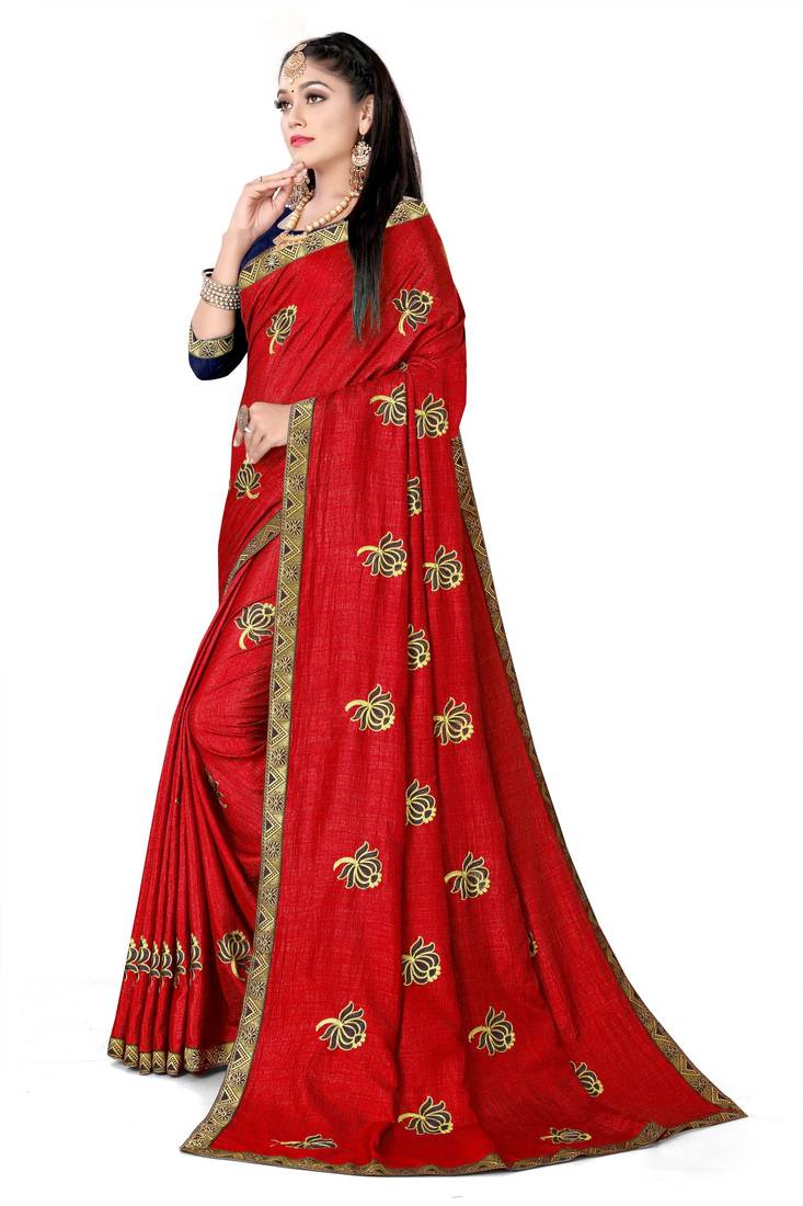 Charming Red Color Designer Saree - bitto fashion - 3620090