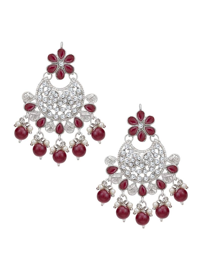 Maroon pearl necklace sets - Sukkhi Fashion Jewellery - 3623485