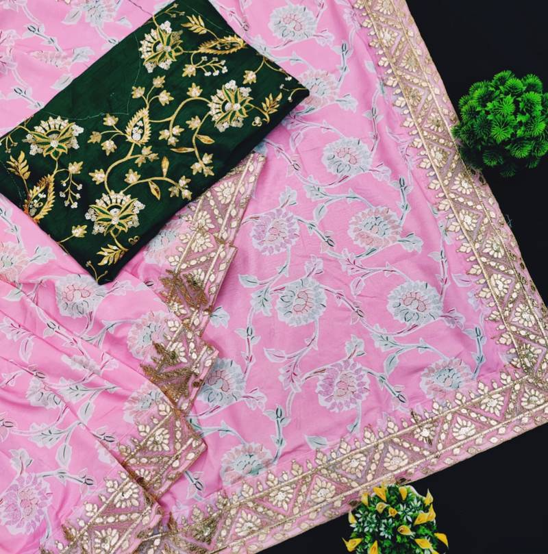 New Super Trending Designer Saree Collection havy sequence and gota ...