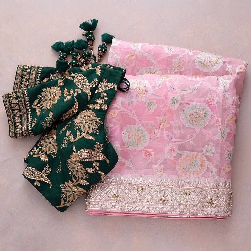 New Super Trending Designer Saree Collection havy sequence and gota ...