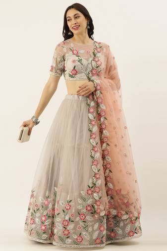 Net Lehenga - Buy Indian Net Lehenga Choli Designs with Dupatta Online